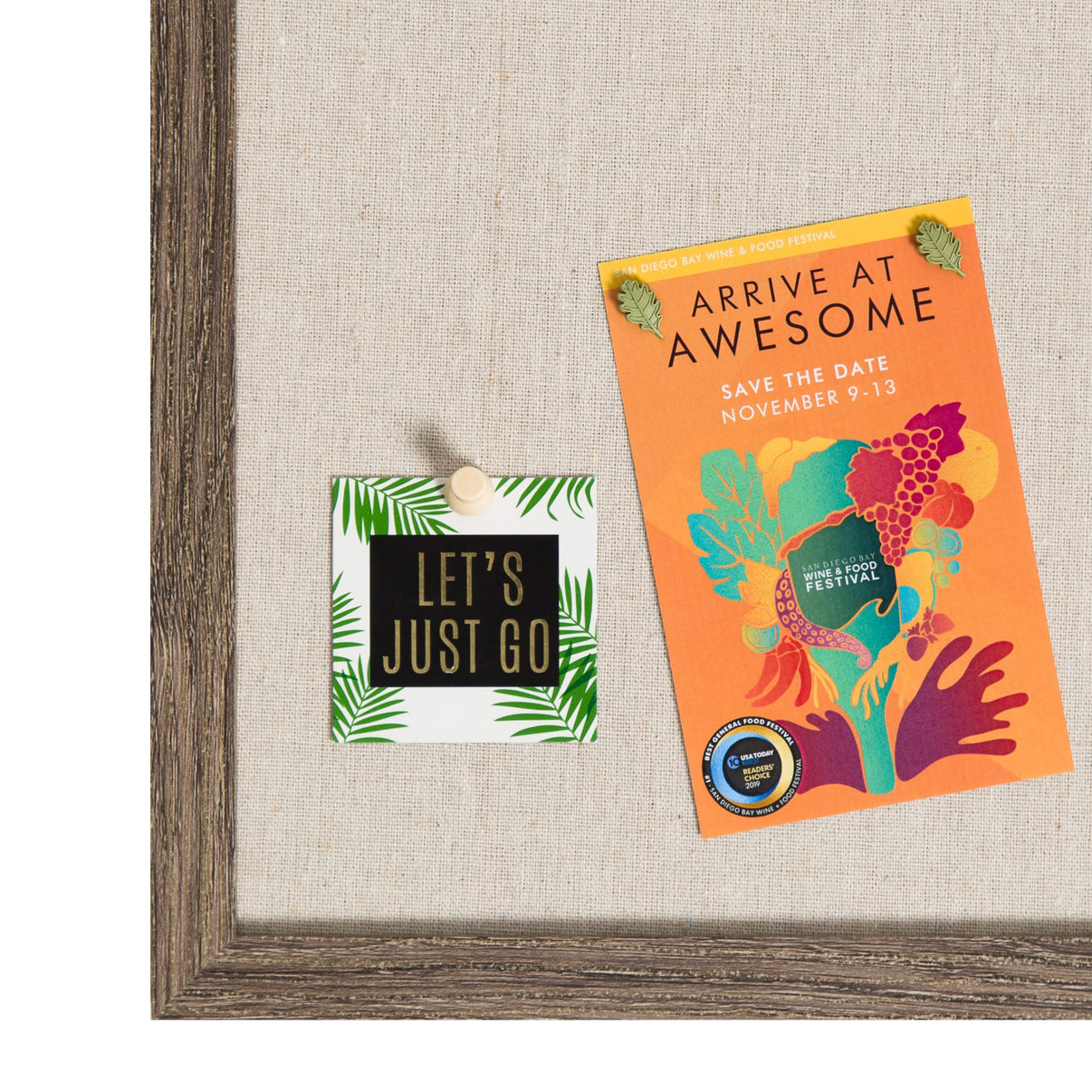 U Brands | Leaves & Wood Push Pins | 3035U06-24 | Add a touch of ...