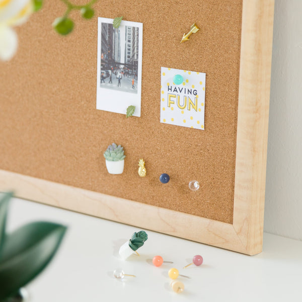 U Brands | Leaves & Wood Push Pins | 3035U06-24 | Add a touch of ...