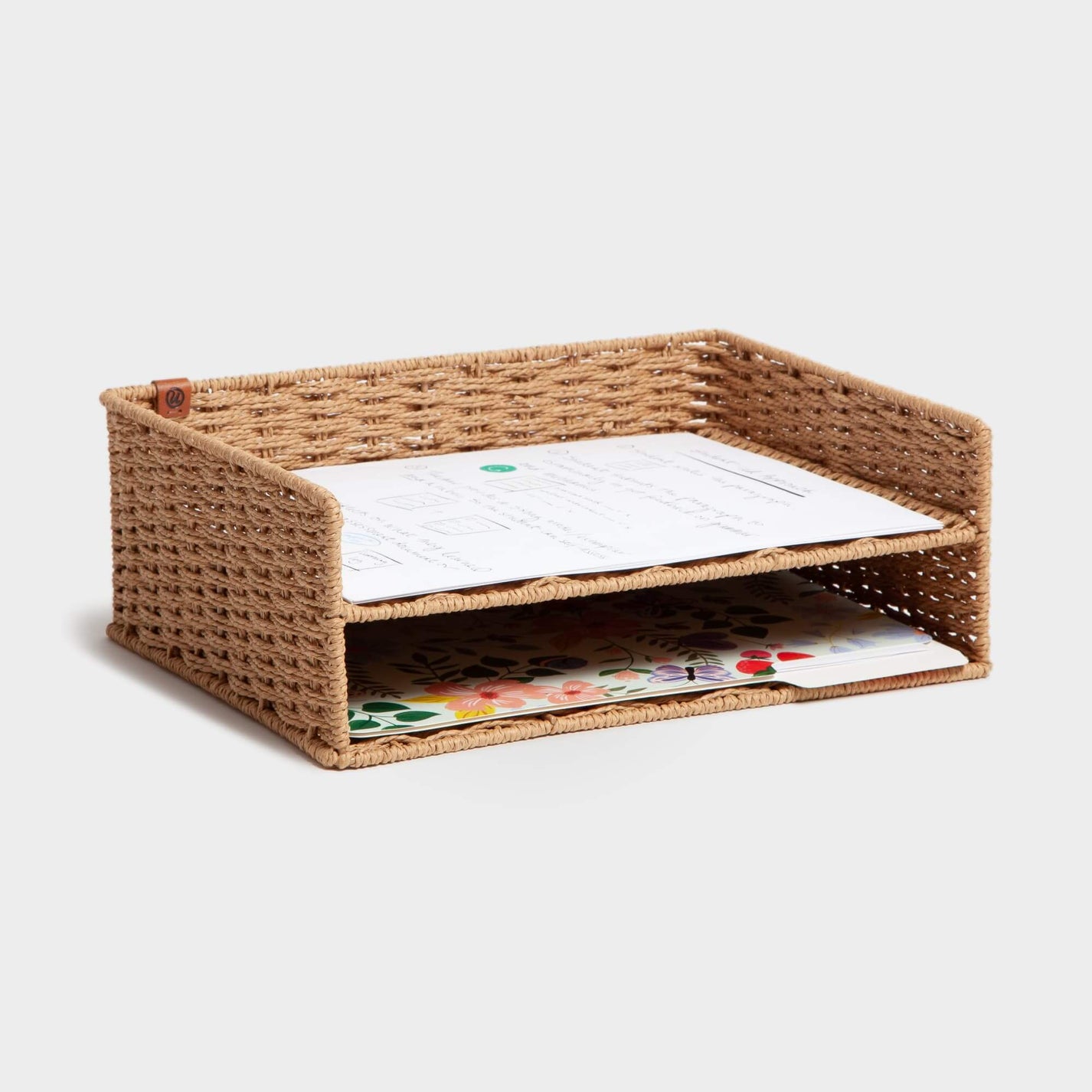 U Brands | Somerset Woven Paper Tray | 6085U01-06 | Elevate your desk's ...